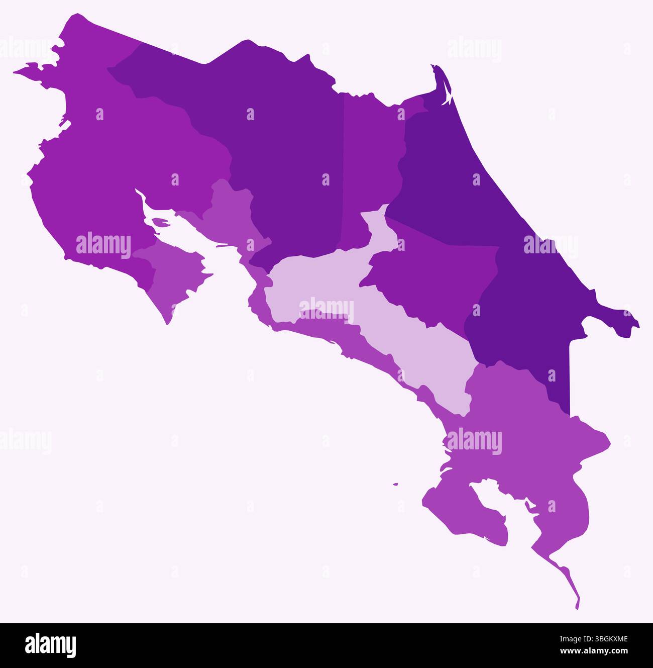 Map of costa rica hi-res stock photography and images - Alamy