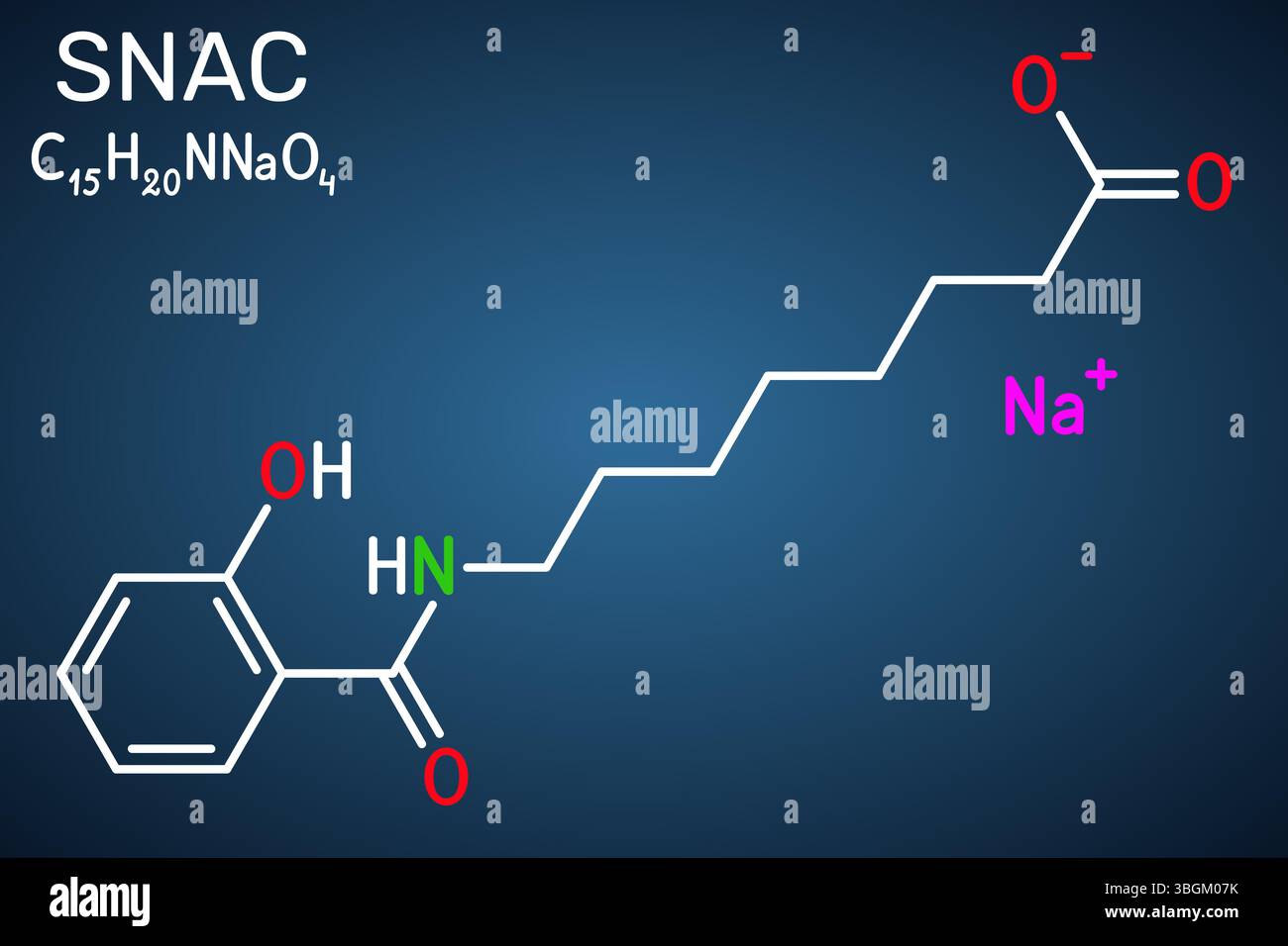 Sodium salcaprozate, SNAC molecule. Absorption enhancer for oral ...