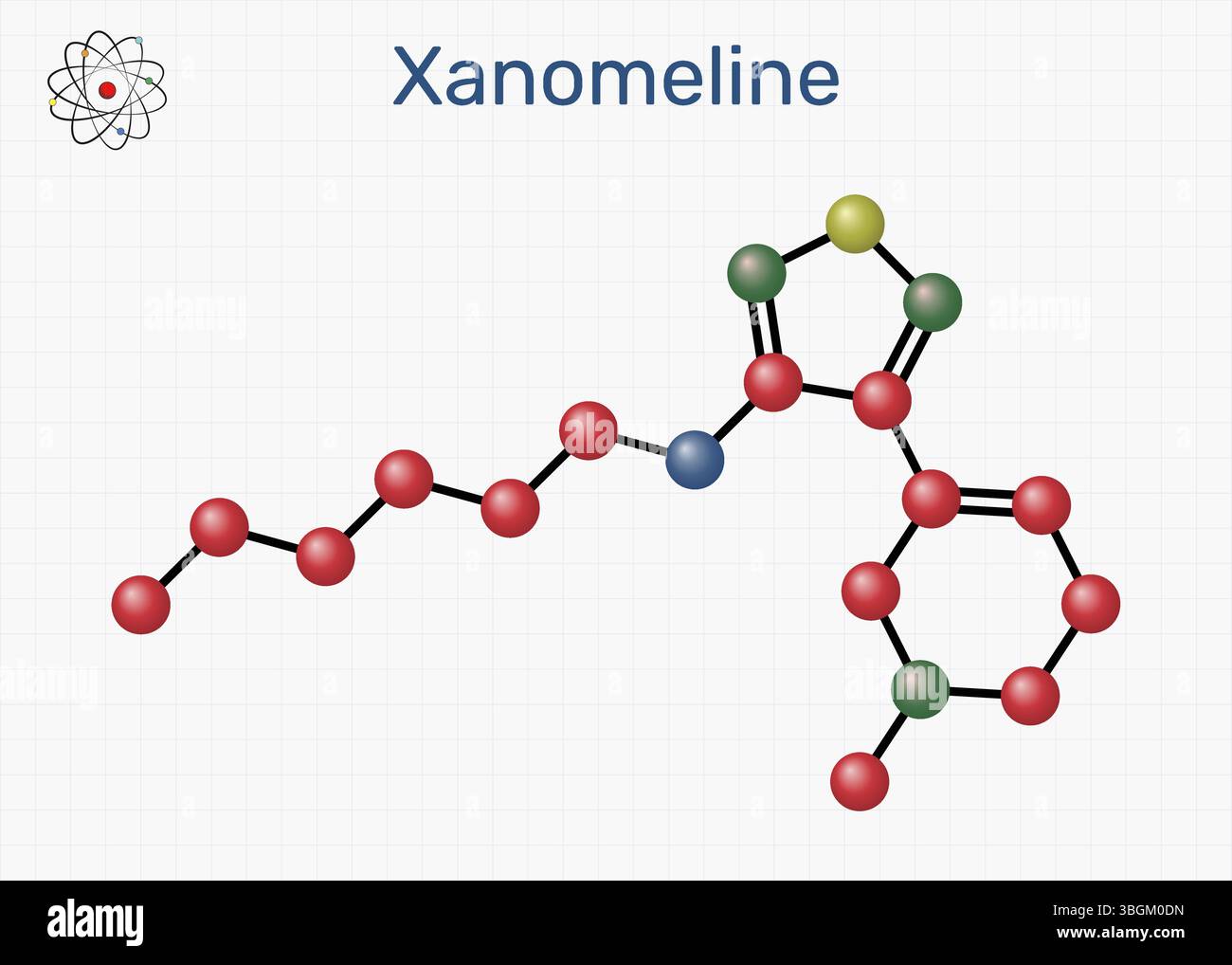 Xanomeline molecule. M1 and M4 muscarinic receptor agonist studied for ...