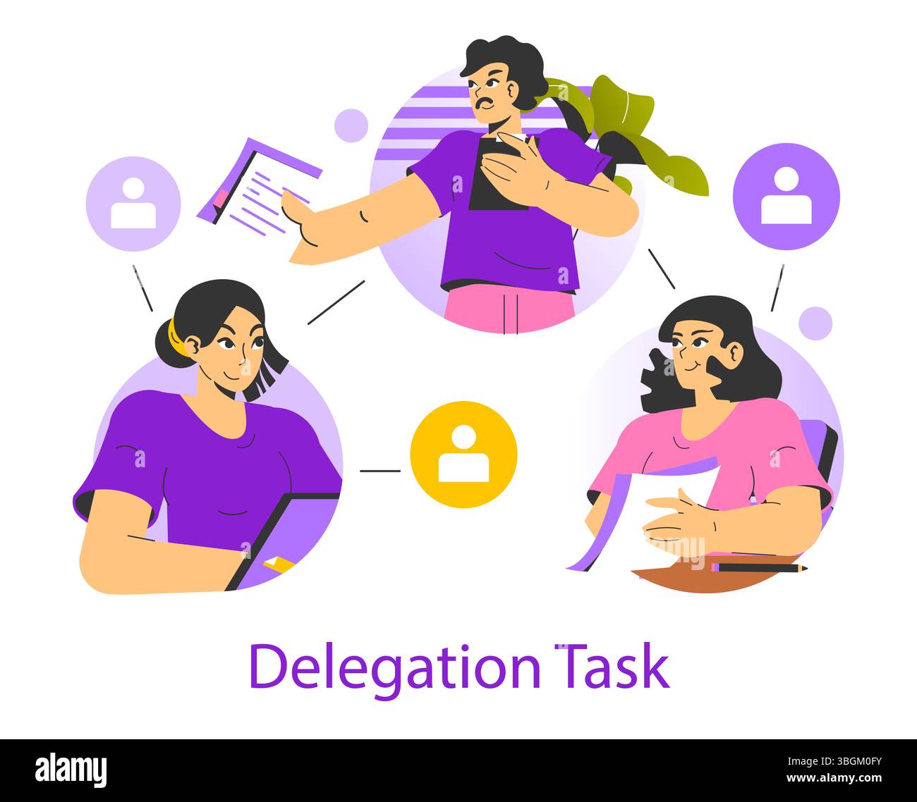 Assignments delegation Stock Vector Images - Alamy