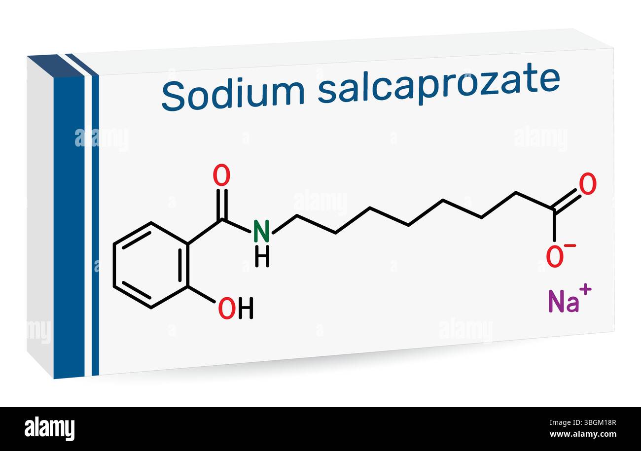 Sodium salcaprozate, SNAC molecule. Absorption enhancer for oral ...