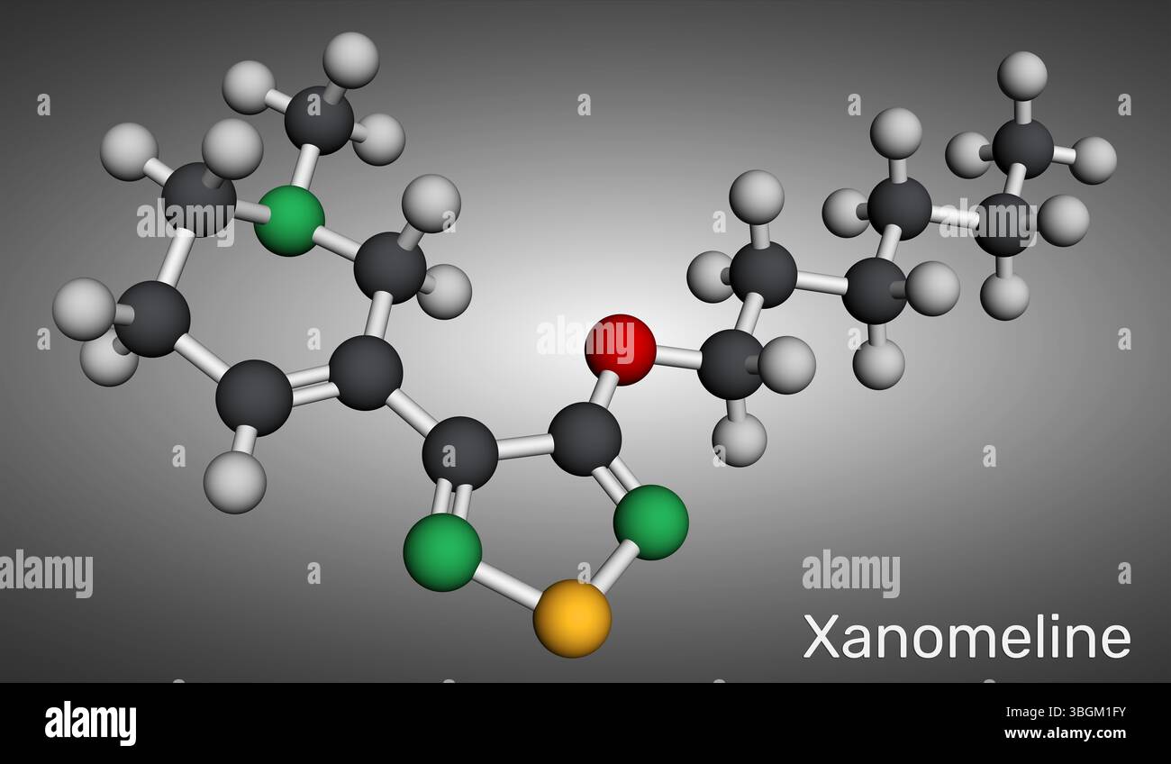 Xanomeline molecule. M1 and M4 muscarinic receptor agonist studied for ...
