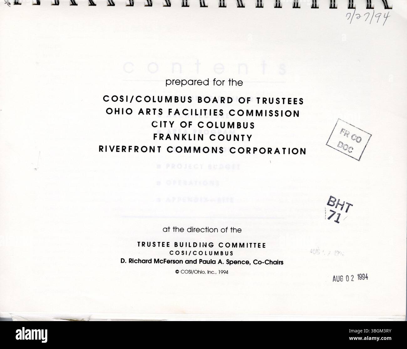The 1994 COSI Development Plan outlines the relocation of the Ohio ...
