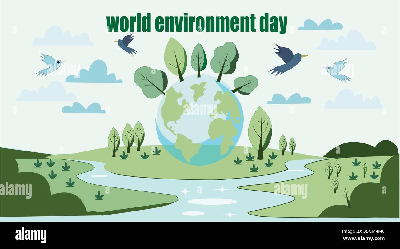 Environmental protection campaign Stock Vector Images - Alamy