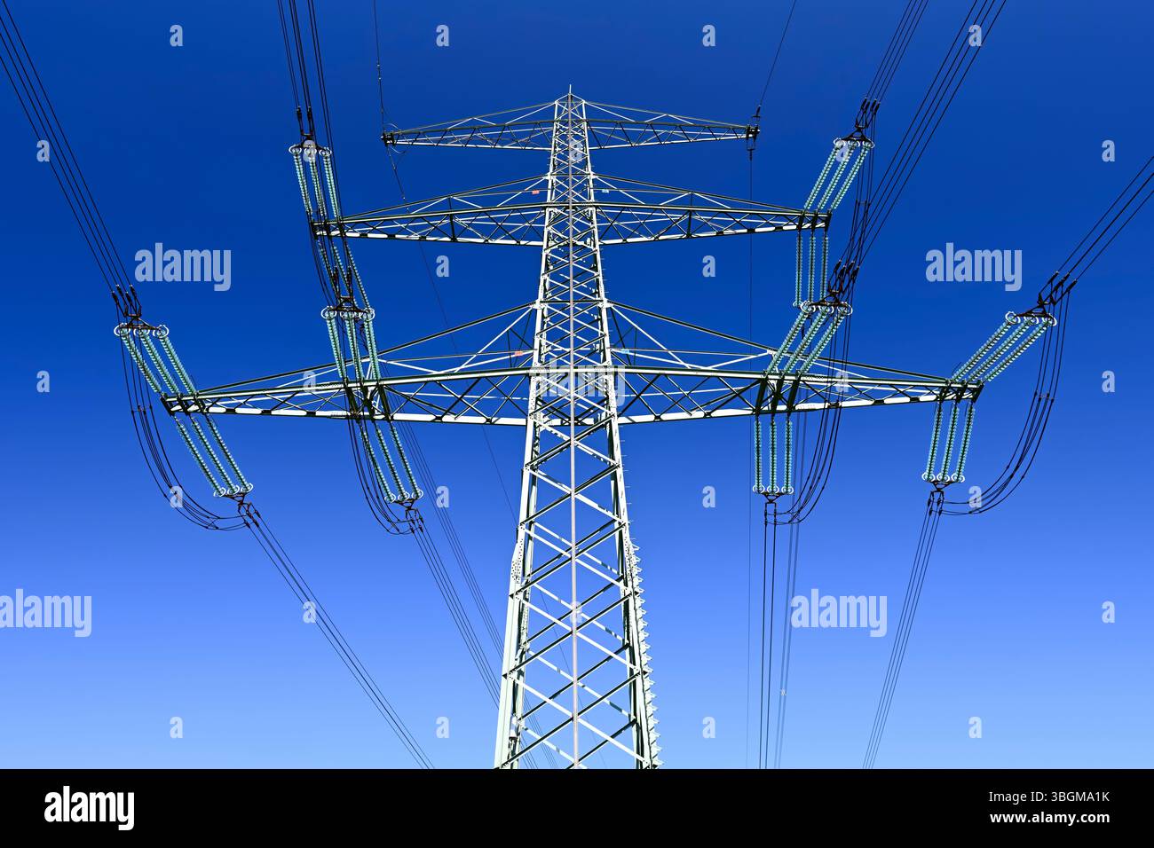 High-voltage pylon, electricity costs, power failure, power grid Stock ...