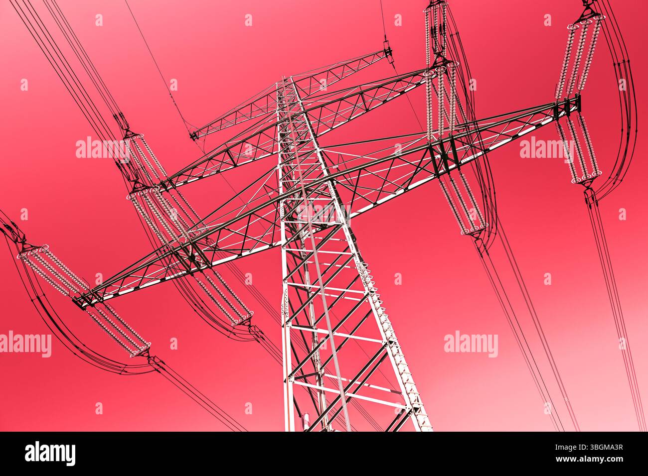 High-voltage pylon, electricity costs, power failure, power grid Stock ...