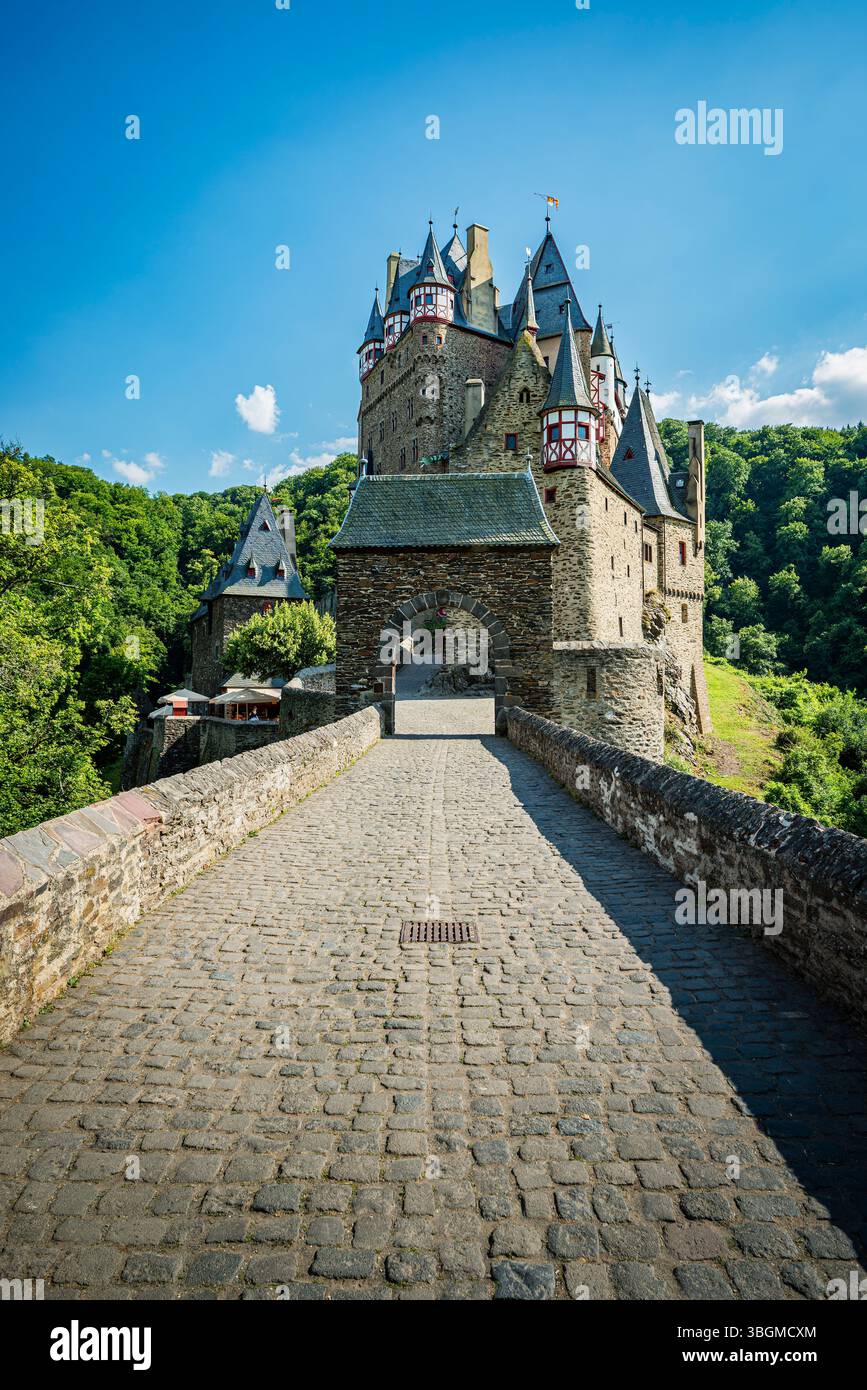 Eltz Castle, a dream castle with half-timbered structures in the ...