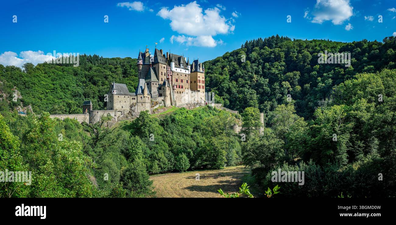 Eltz Castle, a dream castle with half-timbered structures in the ...