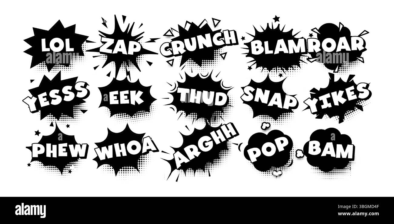 Blam dynamic text hi-res stock photography and images - Alamy