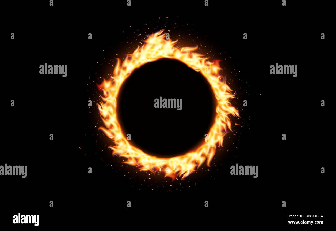 Fiery energy ring cosmic portal hi-res stock photography and images - Alamy