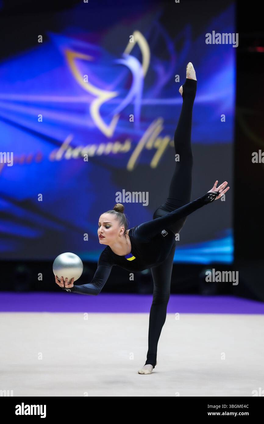 Polina Karika (Ukraine) at All-Around qualifications; 41st European ...