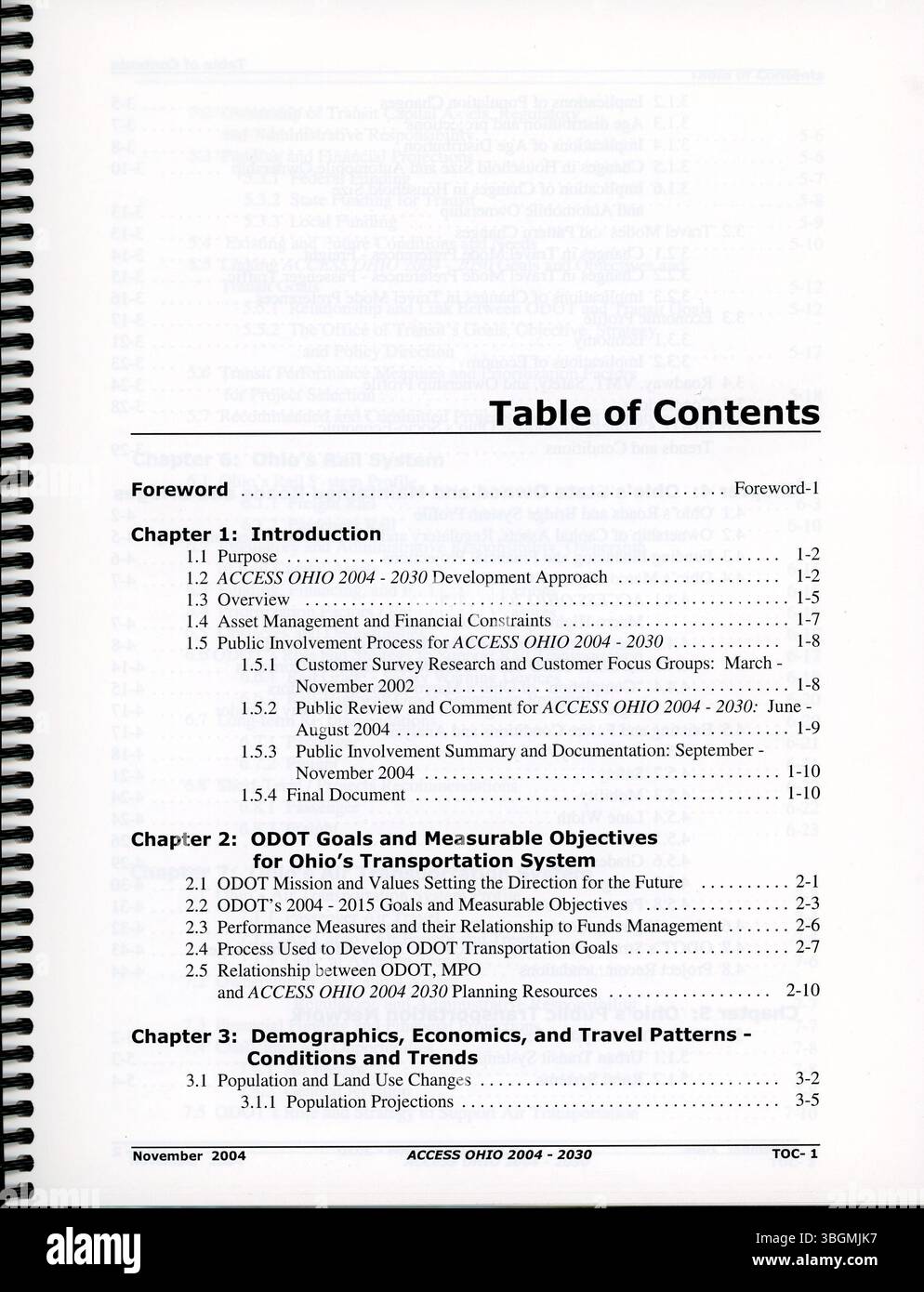 The Access Ohio 2004-2030 plan provides a comprehensive framework for ...