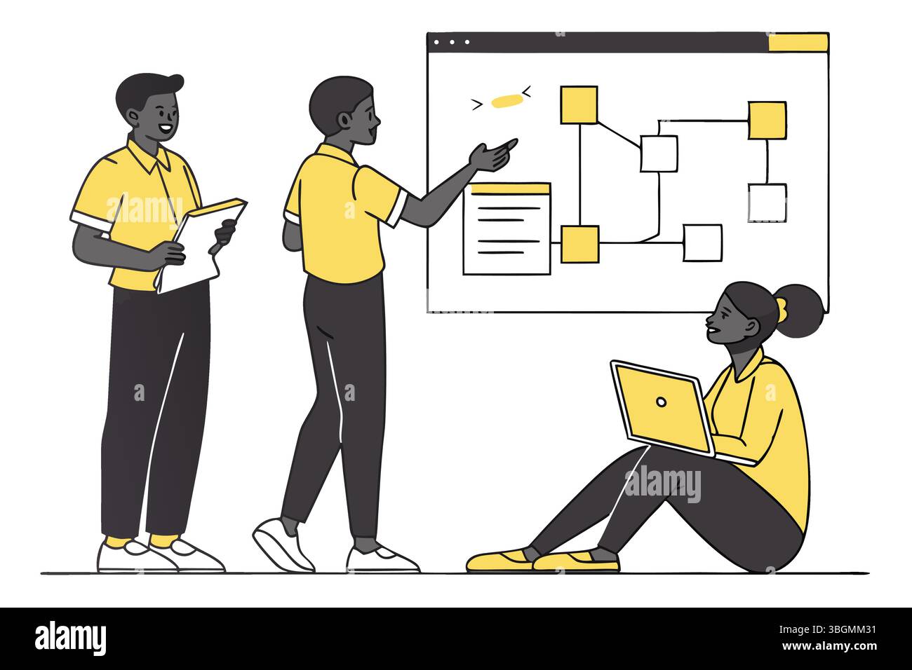 Team of diverse professionals collaborating on a project analysis ...