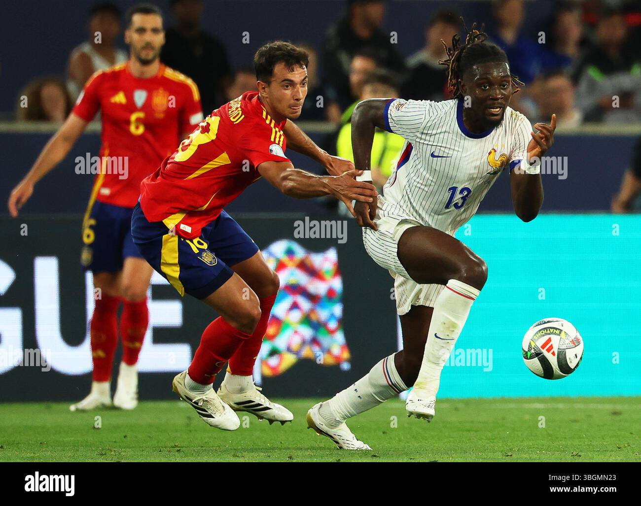 Stuttgart, Germany. 05th June, 2025. Soccer: Nations League A, Spain ...