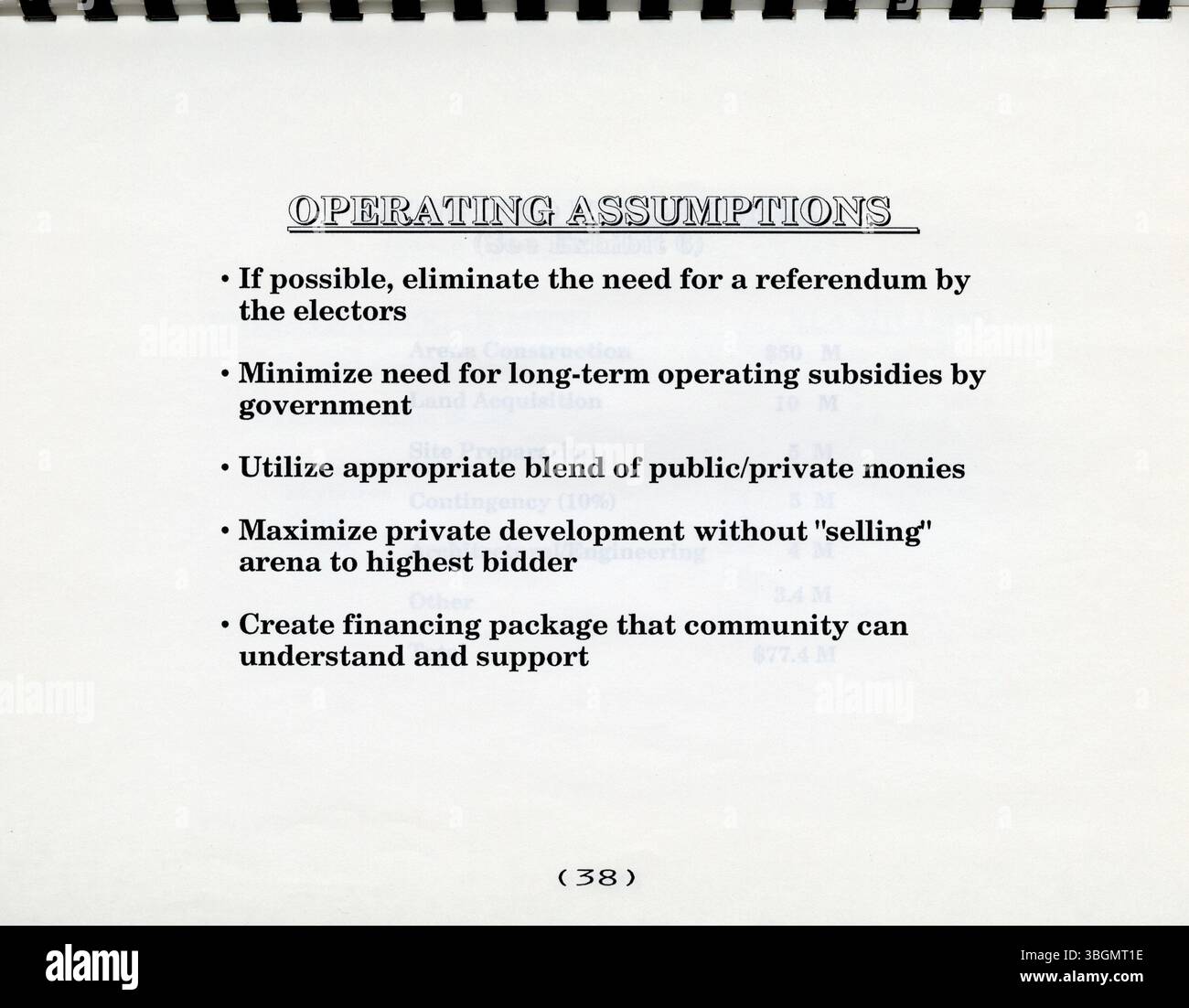 This 1989 update outlines the market and site analysis, financial ...