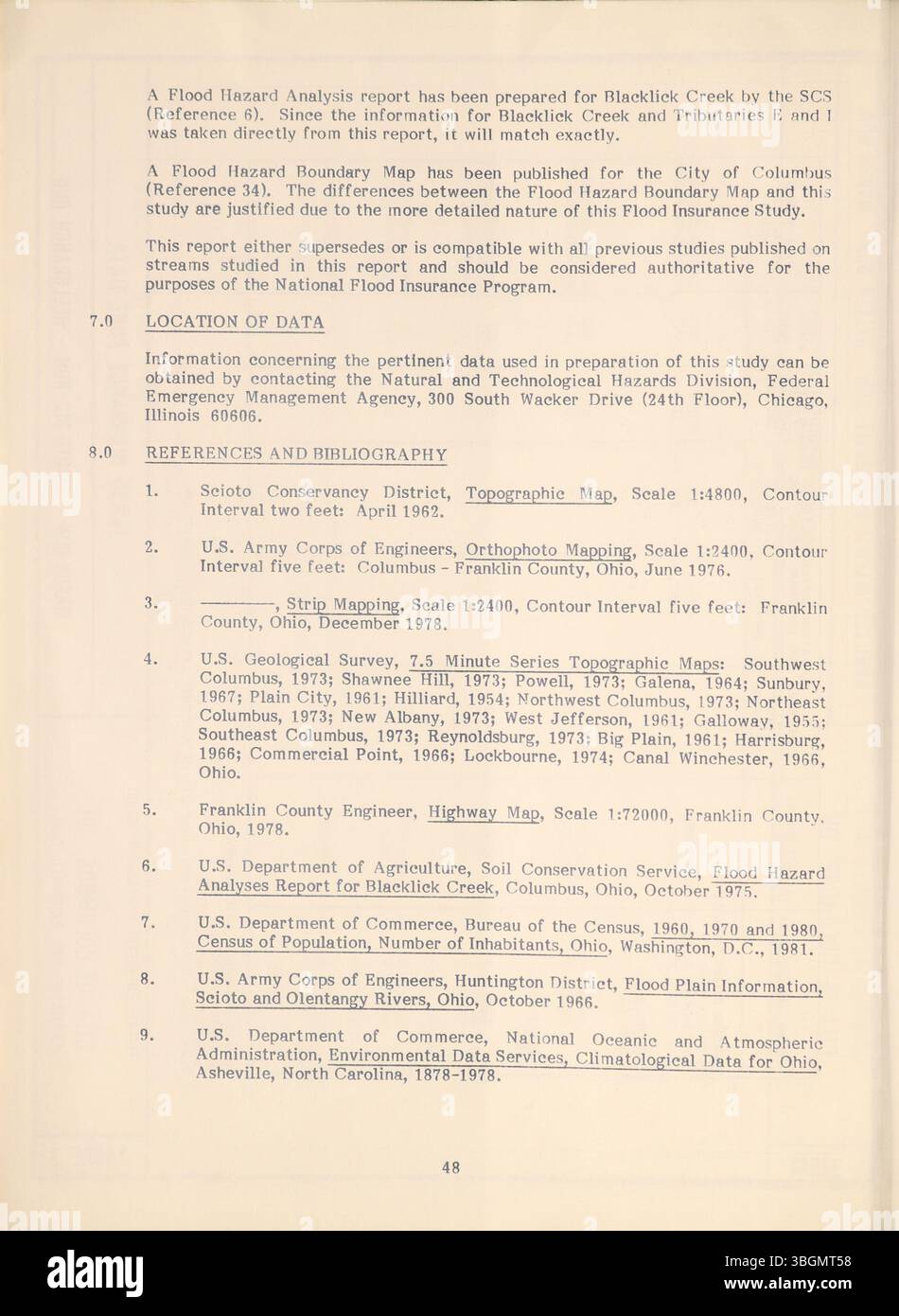 A comprehensive flood insurance study for Columbus, Franklin, and ...