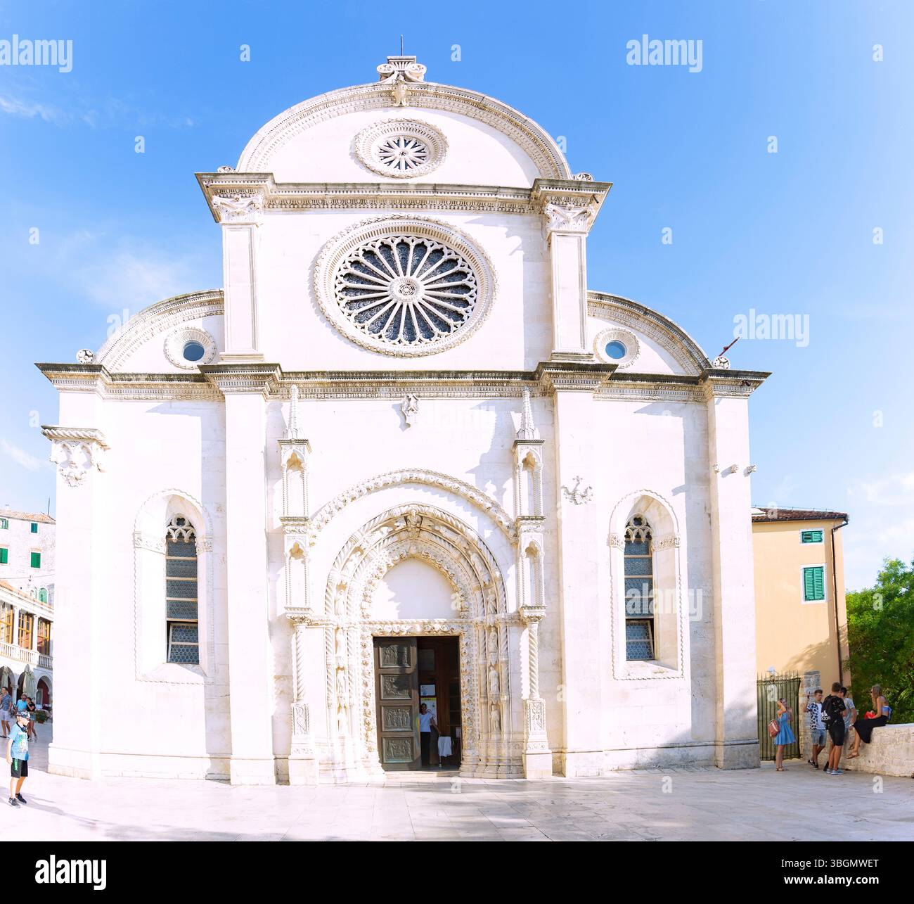 Sibenik, Sibenik, Cathedral of St. James, main portal Stock Photo - Alamy