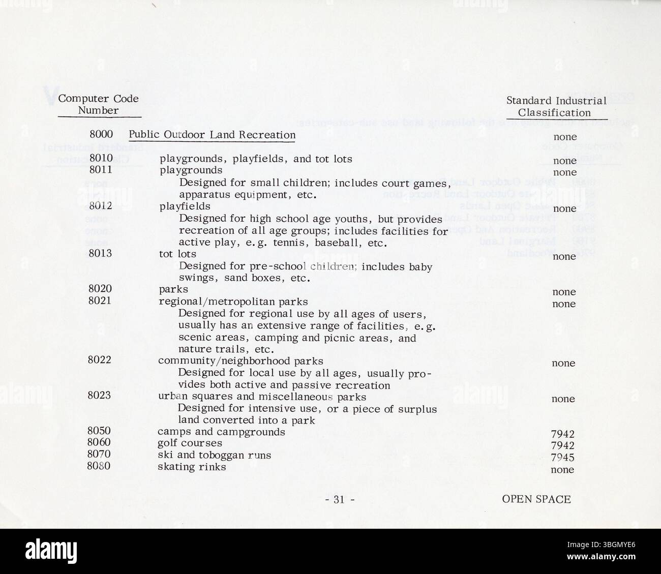 The 1989 Land Use Study Part I outlines a classification system for ...