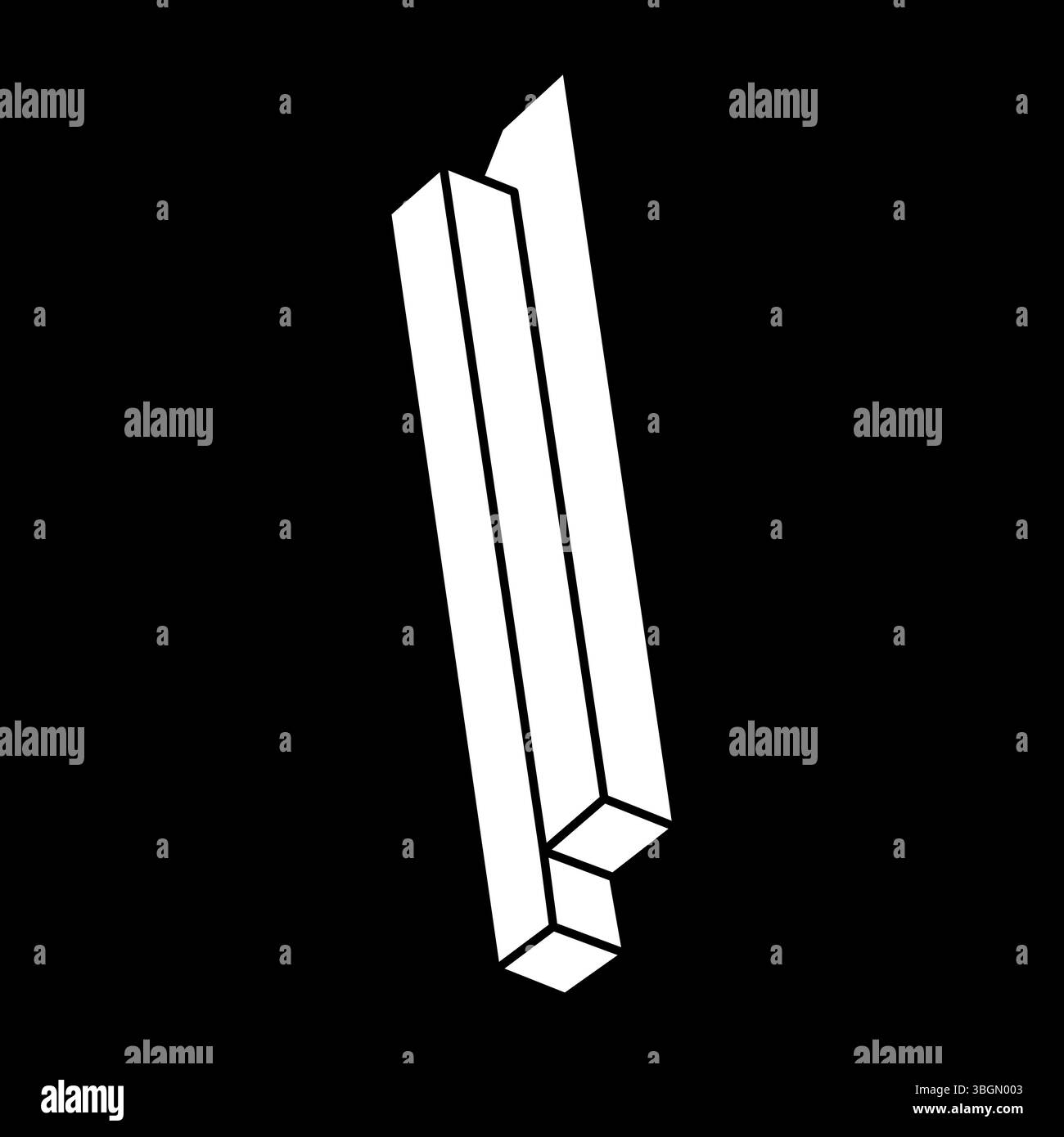 Impossible Object Optical Illusion Shapes 3d Illustration Geometric Figures Optical Art