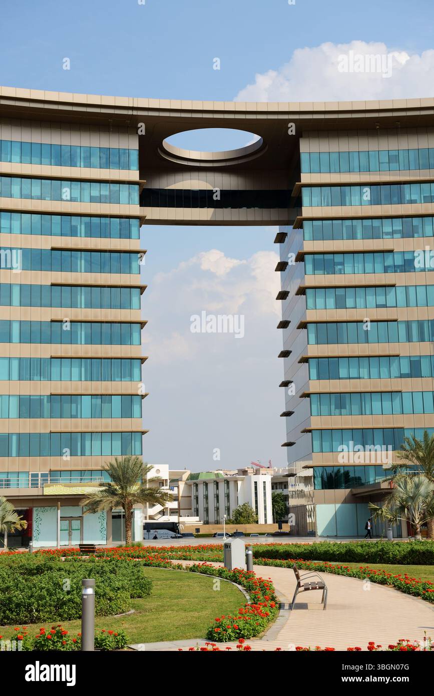 DUBAI, UAE - NOVEMBER 16: The view on Al Hudaiba Awards Building on ...