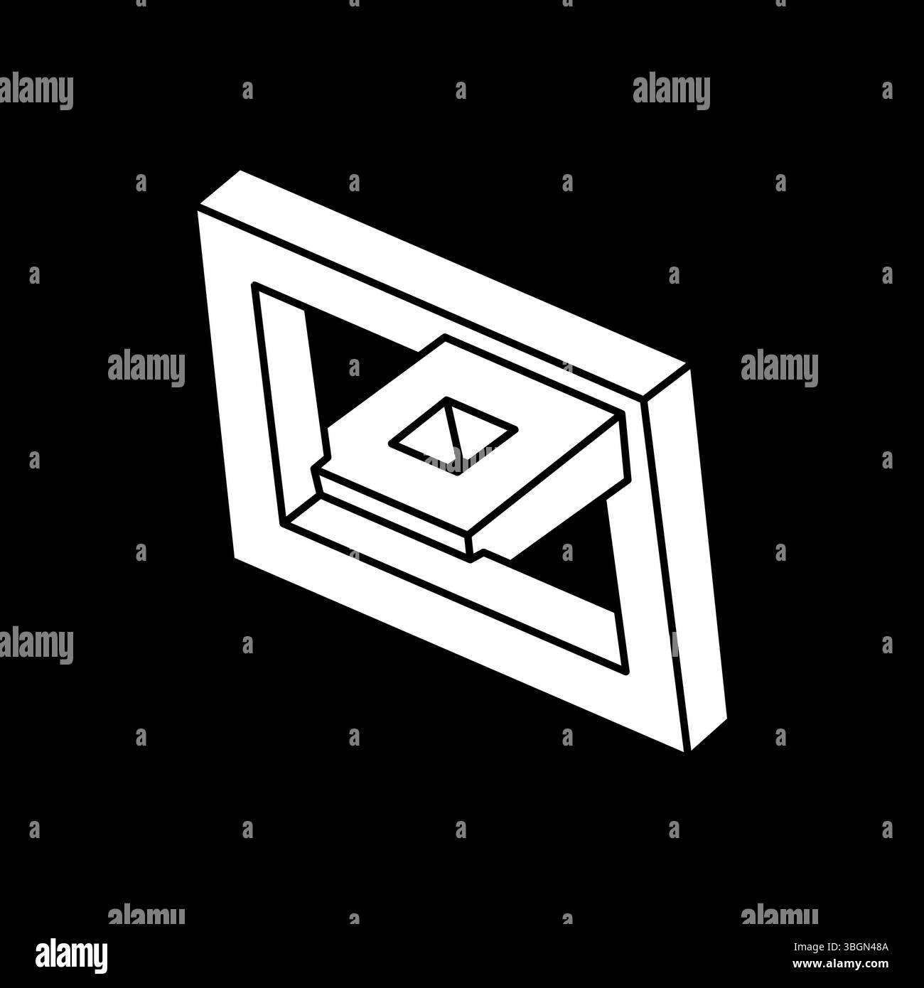 Illusion shapes. 3d geometry. Escher style. Optical illusion. Sacred ...