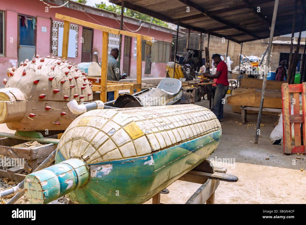 Lori Sanan's coffin workshop in Teshie-Nungua in the Greater Accra ...