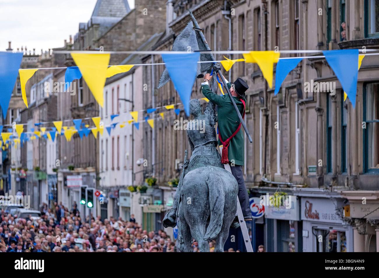 Hawick, UK. 05th June, 2025. Thursday 5 June 2025 Hawick Common Riding ...