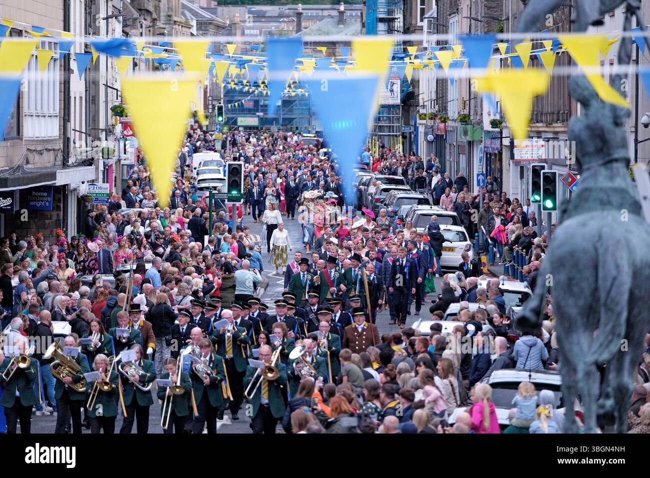 Hawick, UK. 05th June, 2025. Thursday 5 June 2025 Hawick Common Riding ...