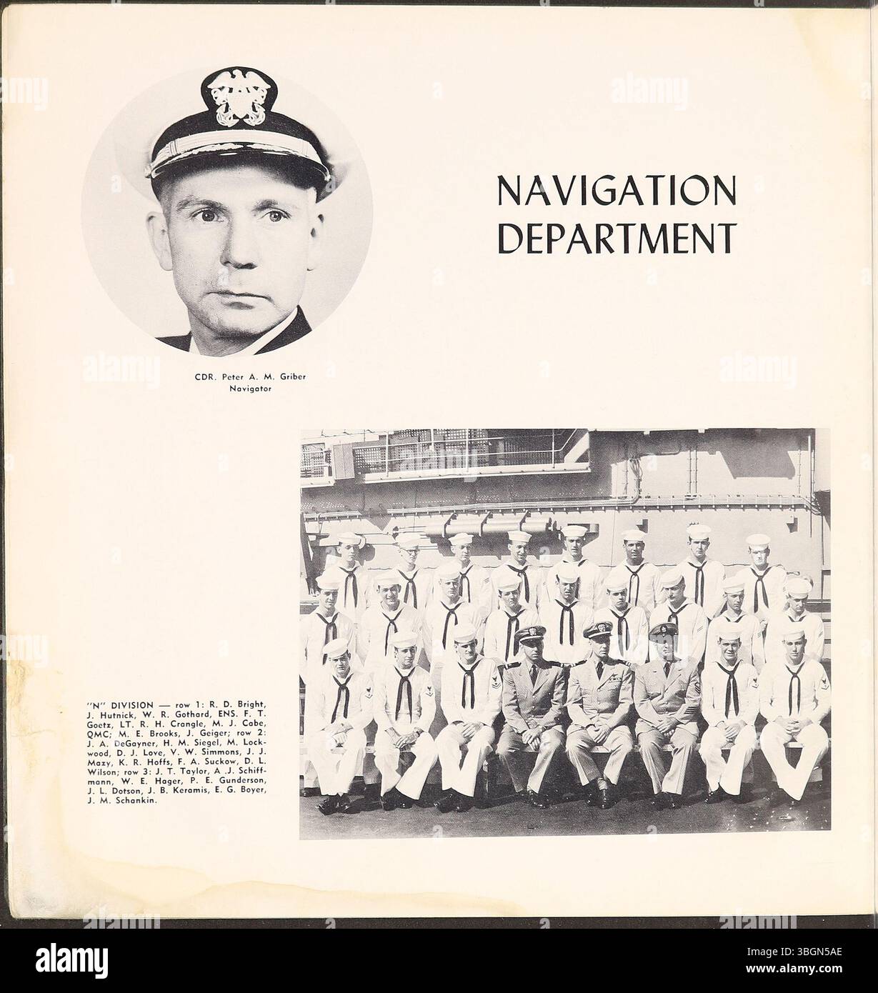 This page from the USS Coral Sea crew book features detailed records of ...