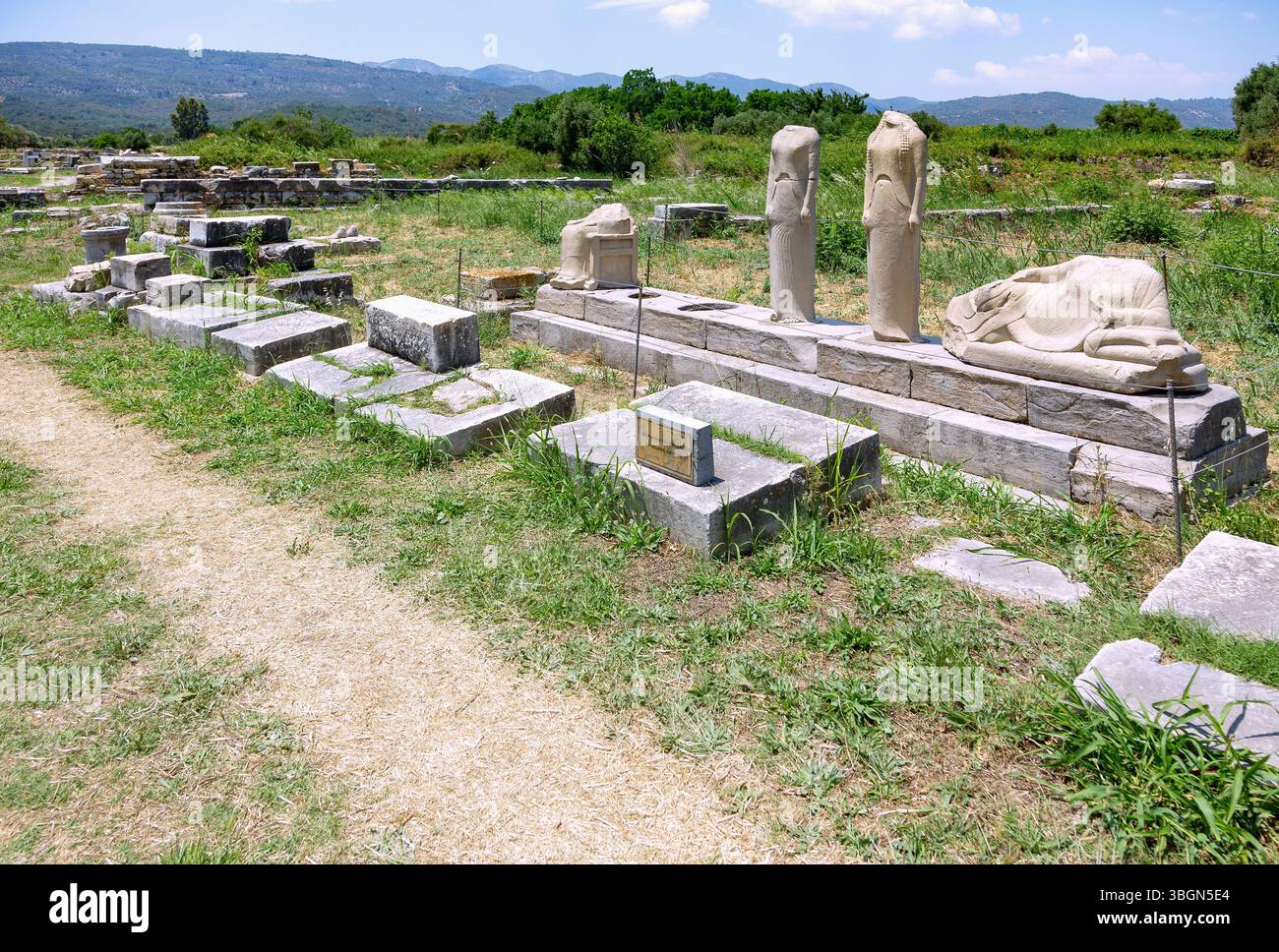 Heraion of Samos, Geneleos sculpture group (copies), archaeological ...
