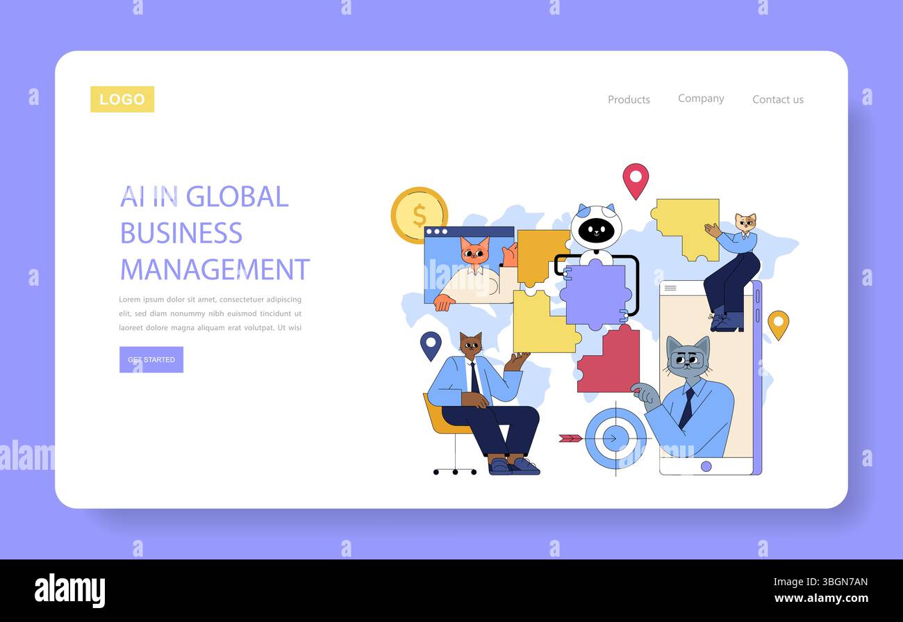 AI in global business management illustrates the integration of ...