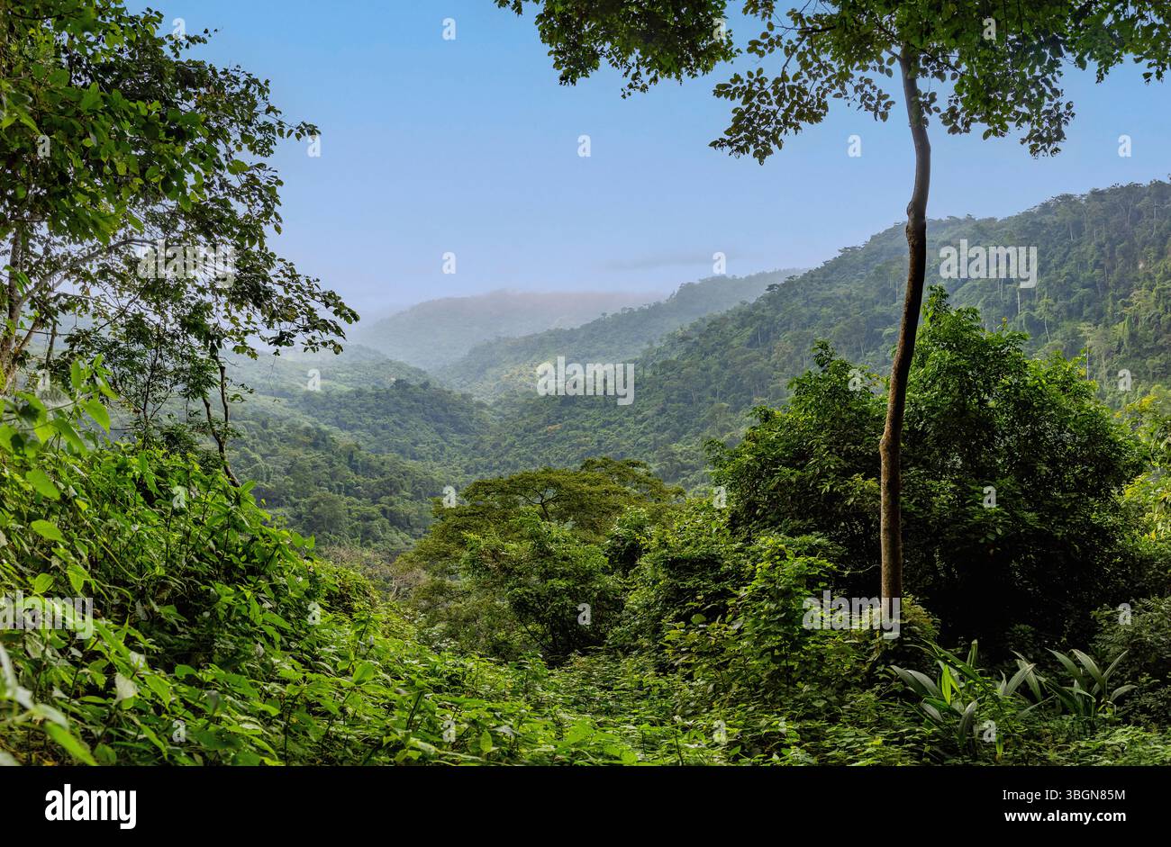 Afadzado mountain landscape near Ho in the Volta region of eastern ...