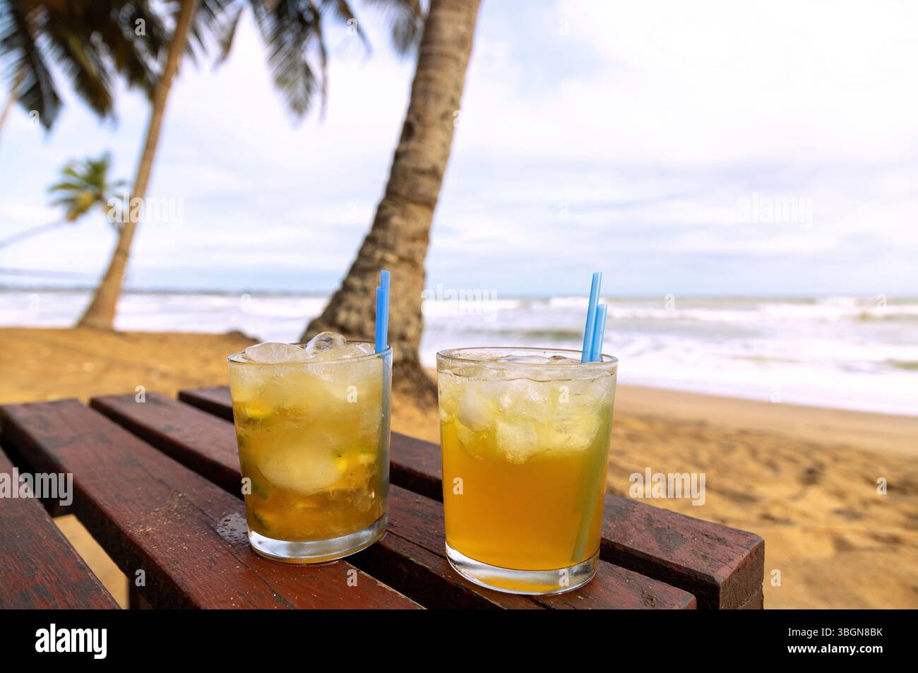 Caipirinhas with Akpeteshie, served at Ankroba Beach near Axim in the ...