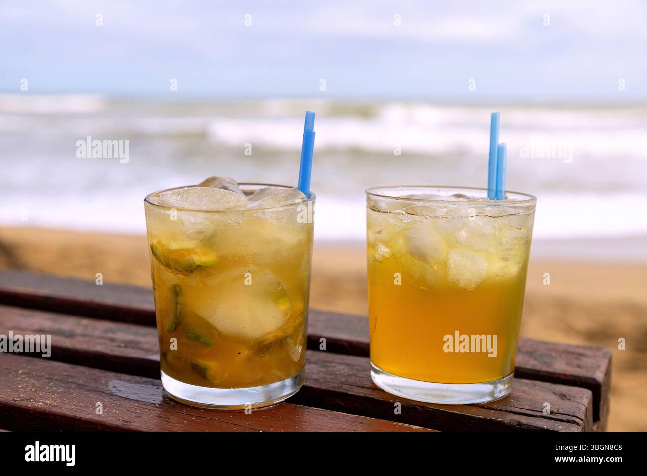 Caipirinhas with Akpeteshie, served at Ankroba Beach near Axim in the ...