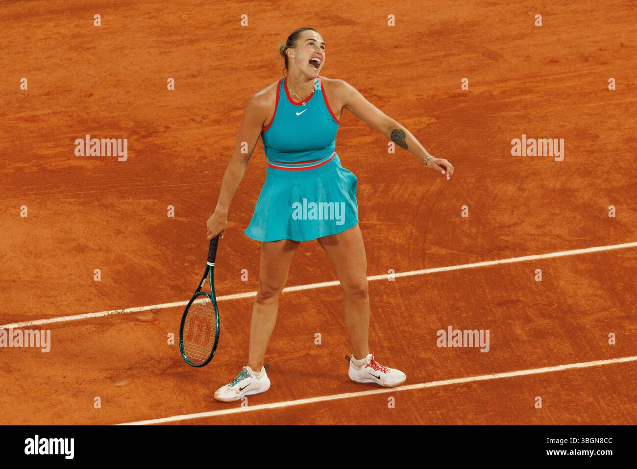 Aryna Sabalenka during the Roland-Garros 2025, French Open, Grand Slam ...