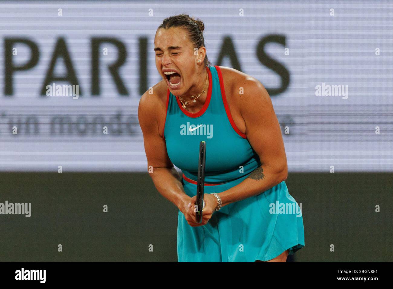 Aryna Sabalenka during the Roland-Garros 2025, French Open, Grand Slam ...