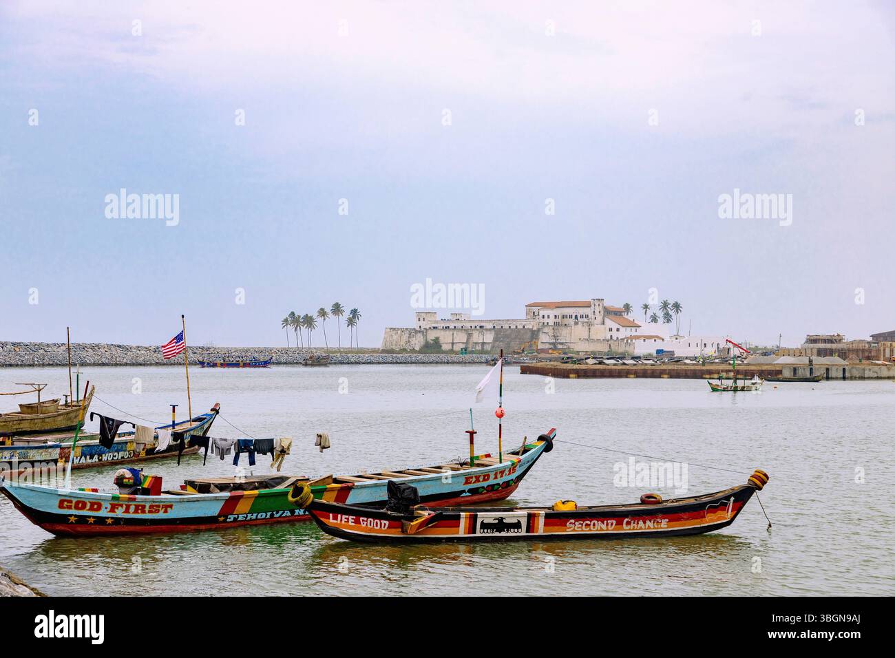 Elmina Castle in Elmina on the Gold Coast in the Central Region in the ...