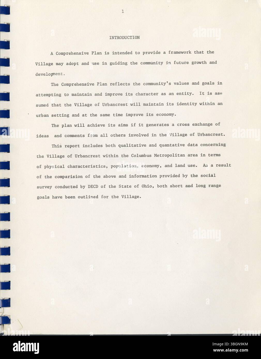 The 1974 Urbancrest Comprehensive Community Development Plan includes ...