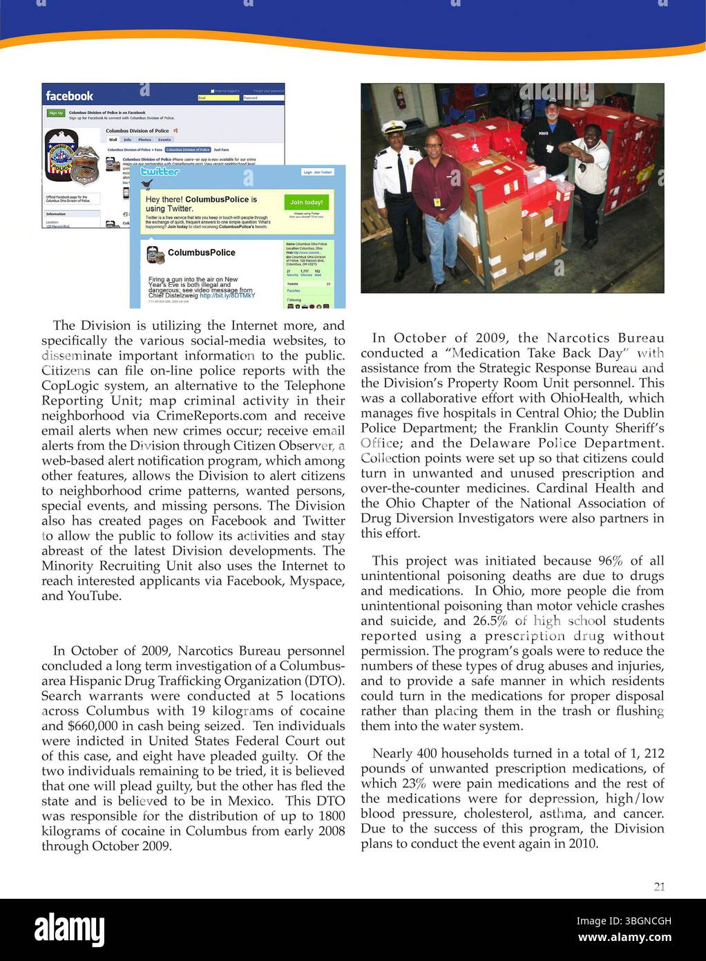 This section of the 2009 Columbus Police Department annual report ...