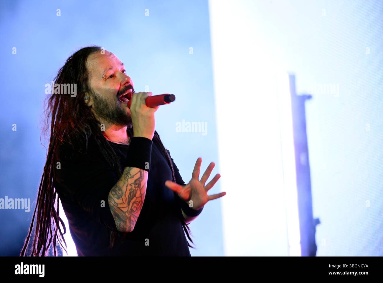 American band Korn performs on the Festival Stage during the Sweden ...