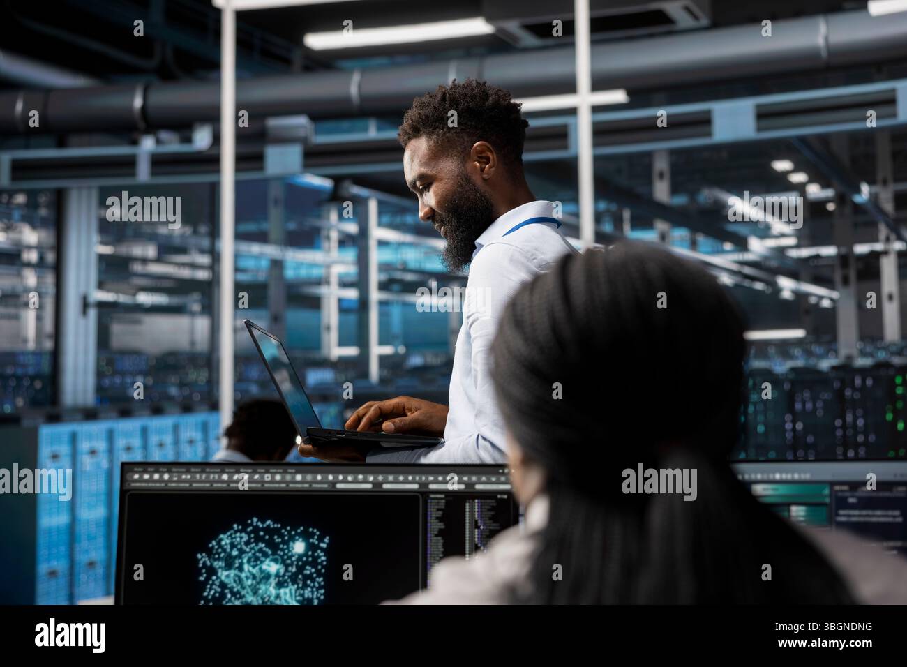 Data center system administrator uses AI visualization tech to oversee automated repetitive ...