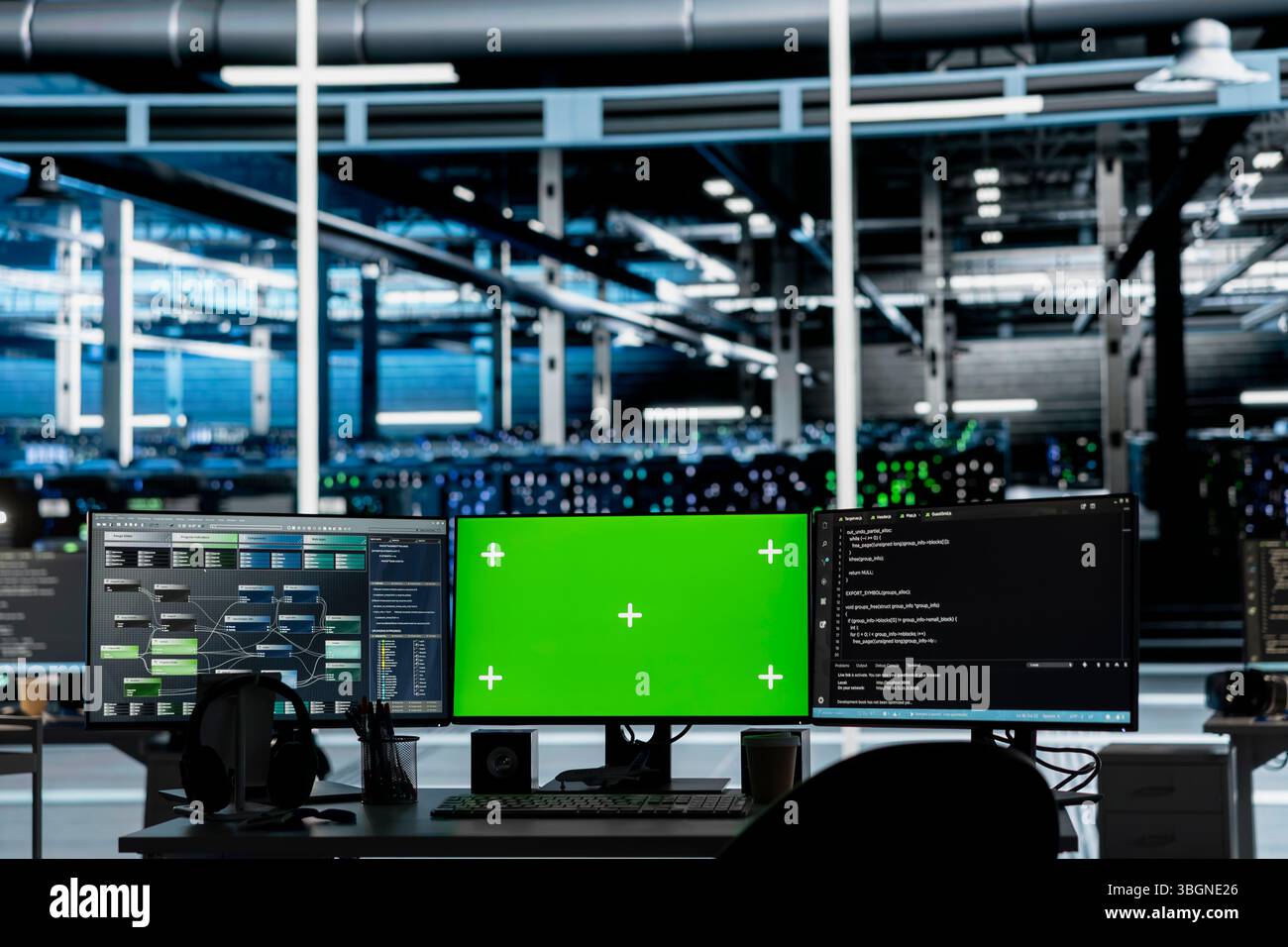 Mockup pcs in data center hi-res stock photography and images - Alamy