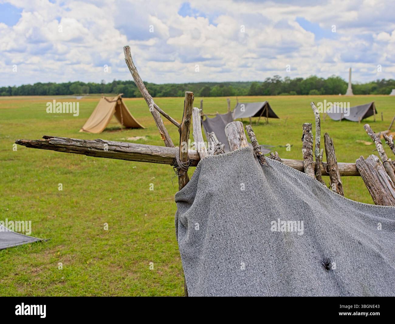 Camp Sumter blanket tents, or “shebangs” sheltered prisoners of civil ...