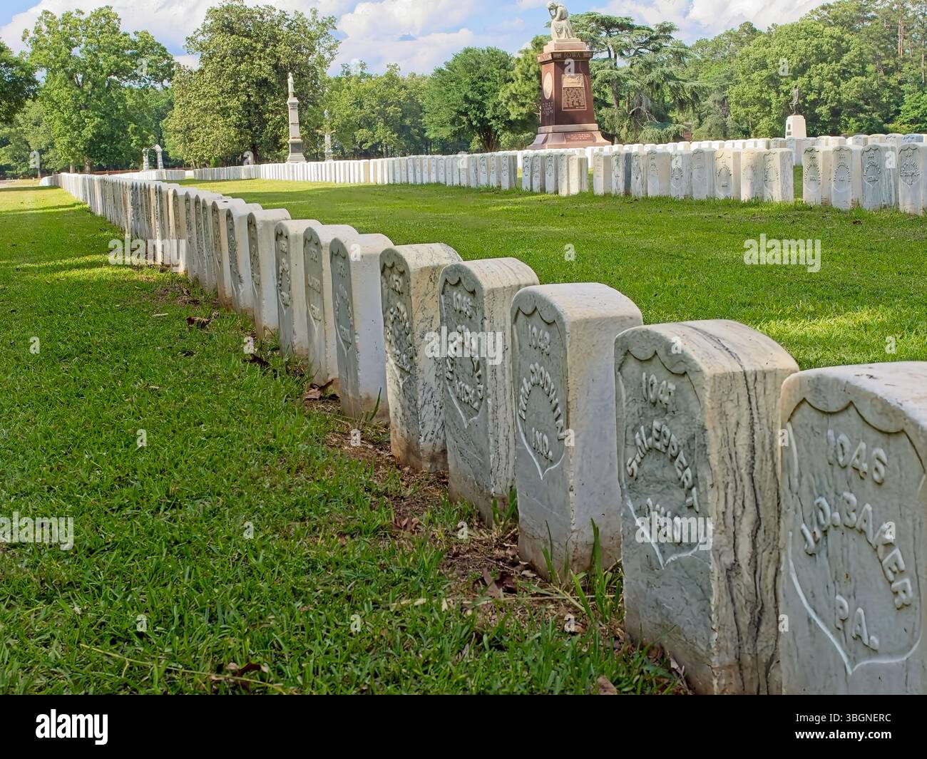Monument, marble headstones mark Union soldier graves from Camp Sumter ...