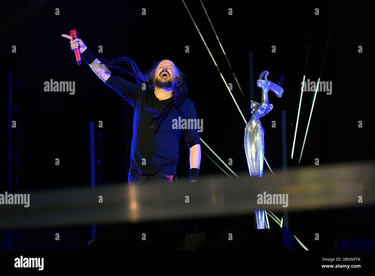 American band Korn performs on the Festival Stage during the Sweden ...