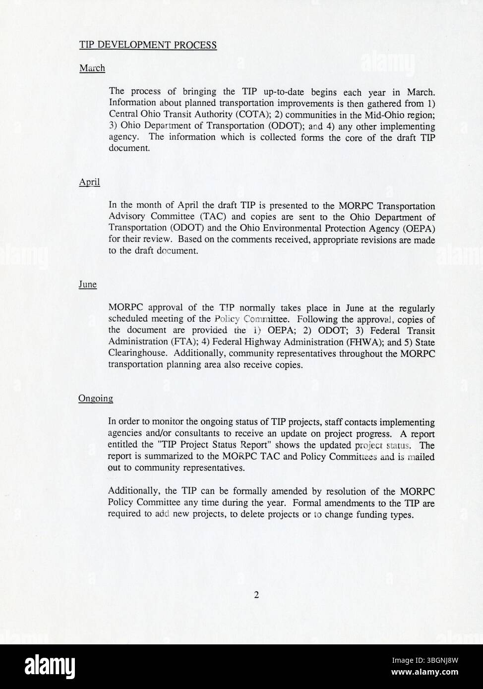 In 1992, the Transportation Improvement Program and Plan required by ...