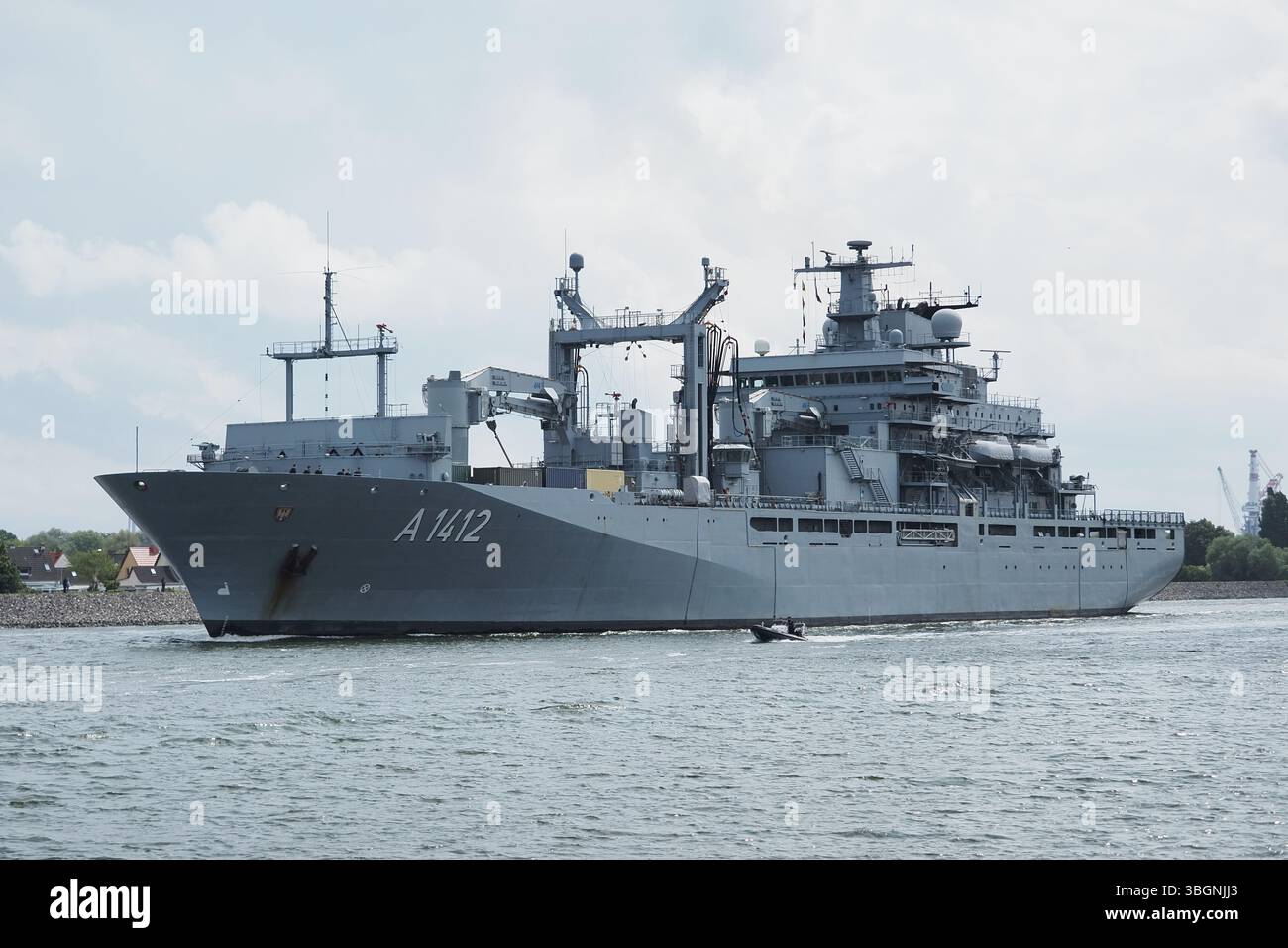 Rostock, Germany, 5 June, 2025. German Navy fleet replenishment vessel ...