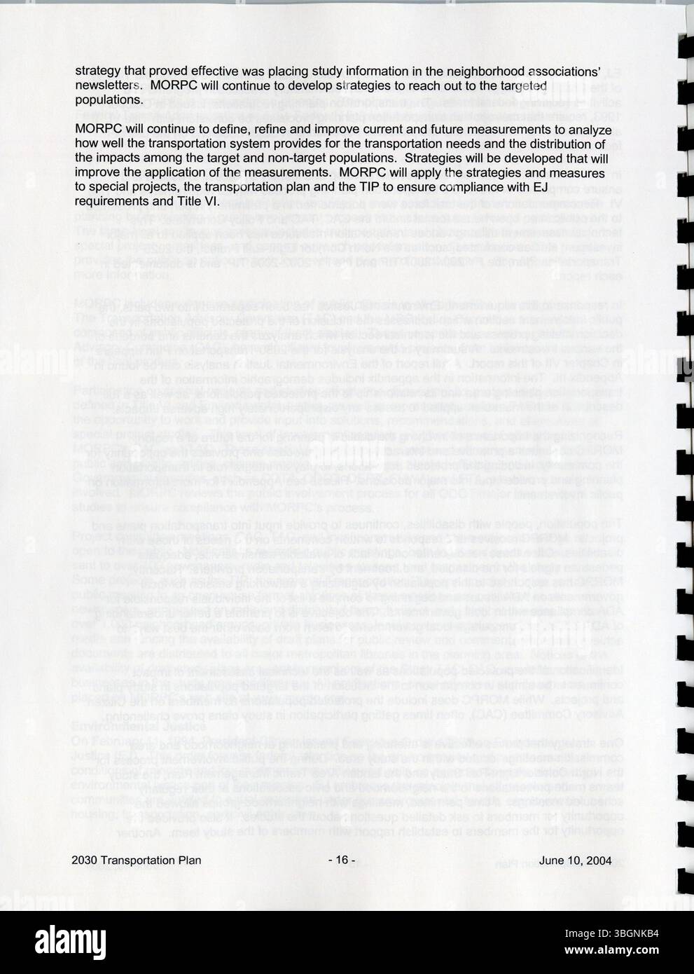 The 2030 Regional Transportation Plan developed by MORPC presents key ...