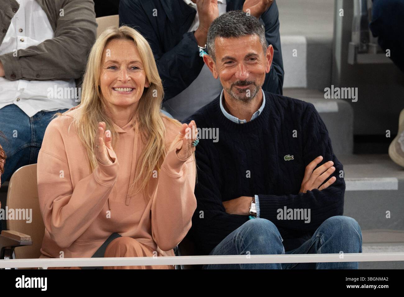Estelle Hallyday attends the Roland Garros 2025 tournament on June 5 ...