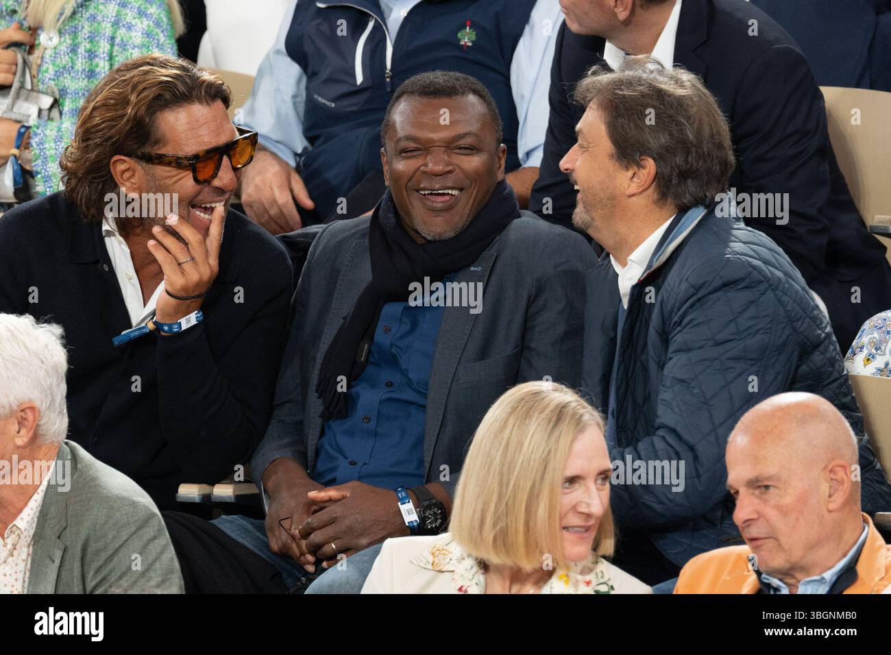 Marcel Dessailly and Henry Leconte attend the Roland Garros 2025 ...